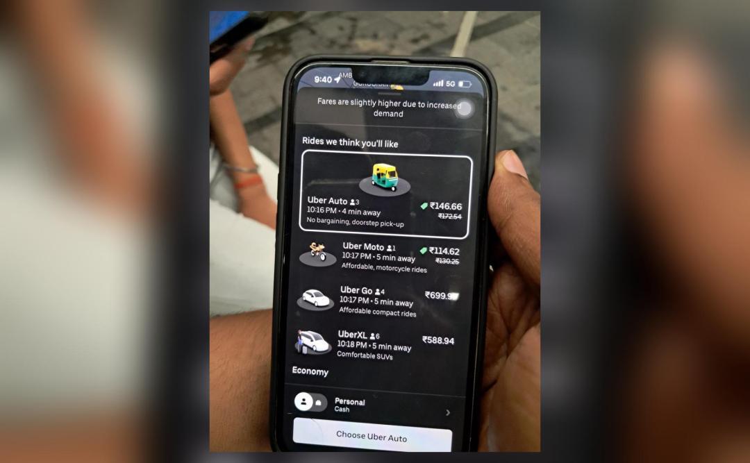 Uber shows ₹700 fare for 1.8-km ride amid rain in Gurugram, leaves man ...