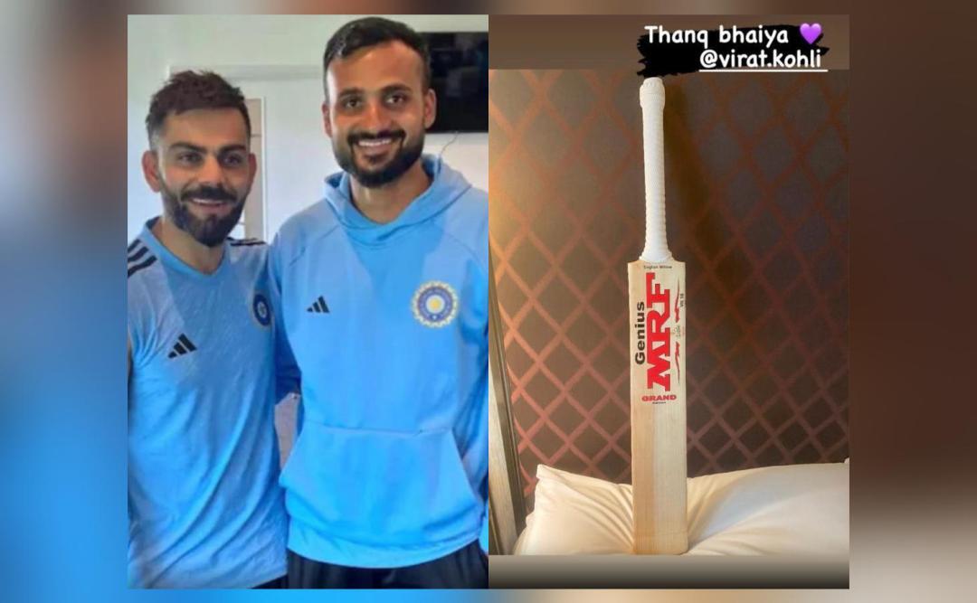 Virat Kohli gifts bat to Akash Deep ahead of Bangladesh series | Sports News | Inshorts