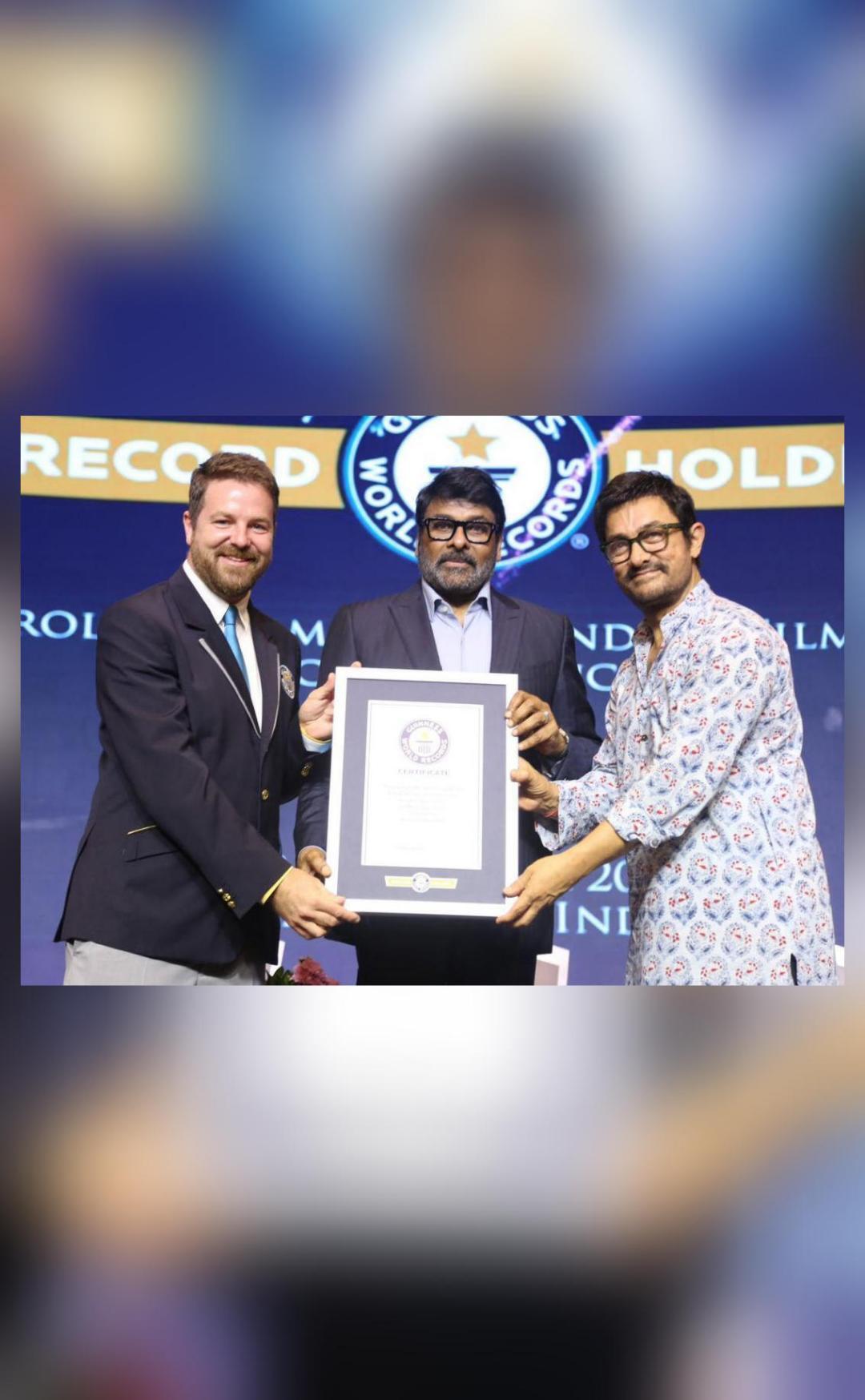 Chiranjeevi honoured by Guinness World Records as 'Most Prolific Film ...