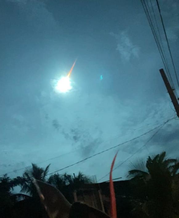 asteroid burning green