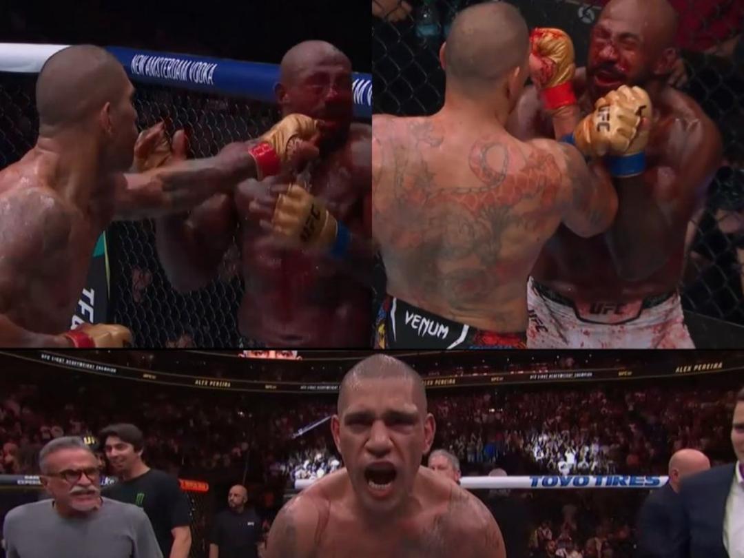 Watch: Pereira knocks Roundtree leaving his face unrecognisable ...