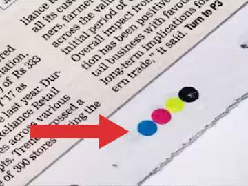 Why do newspapers have four coloured dots at the bottom of all pages ...