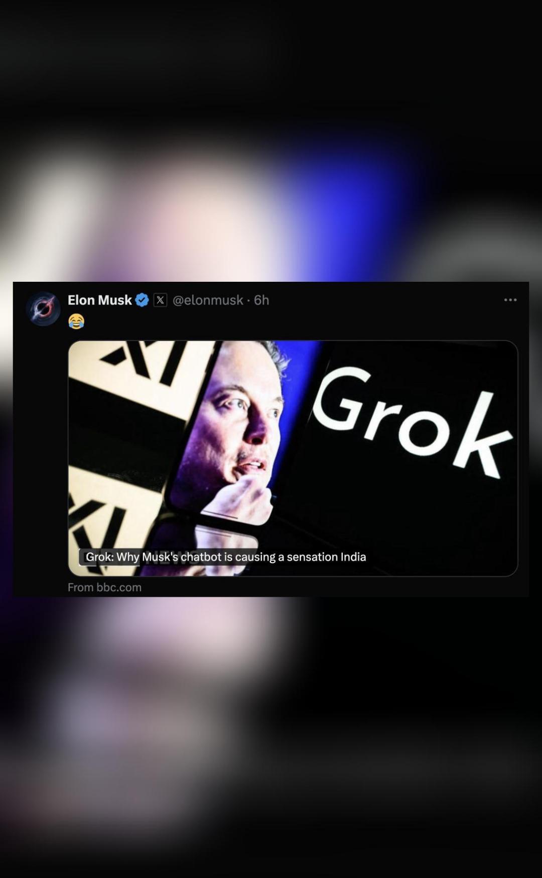 Musk shares article on Grok 'kicking up a storm in India' amid Hindi ...