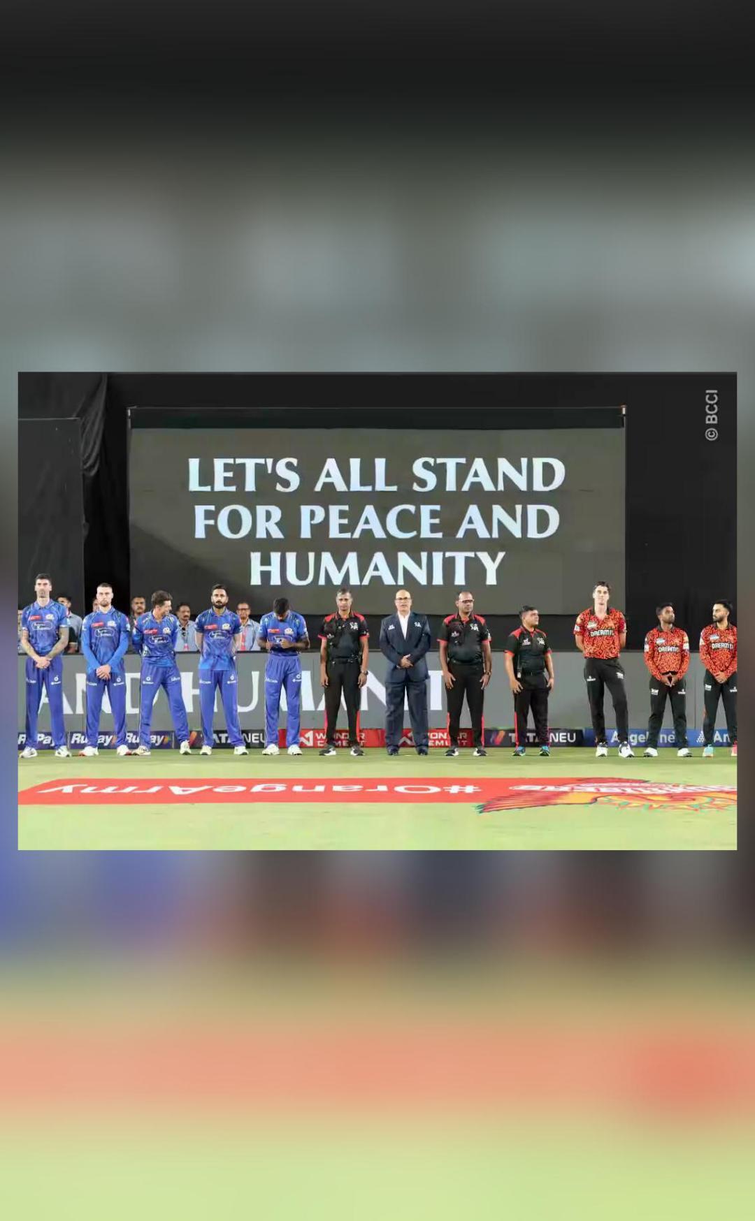 SRH and MI observe 1-minute silence to honour Pahalgam terror attack ...