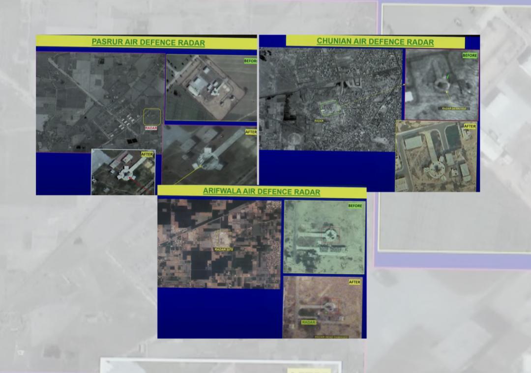 Govt shares before-after pics of Pakistani air defence radars destroyed ...