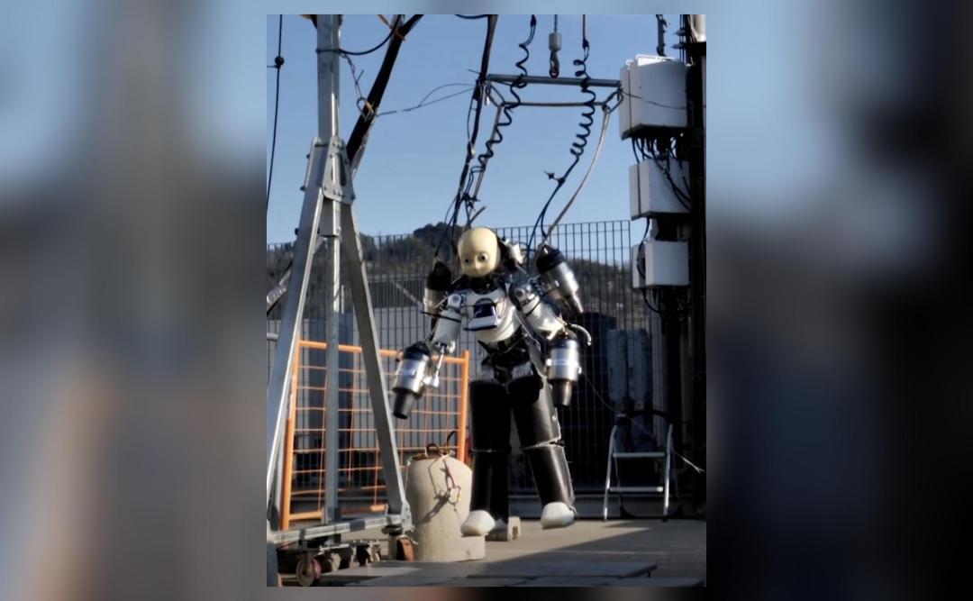 Video shows humanoid robot flying using jetpack in Italy | Technology ...