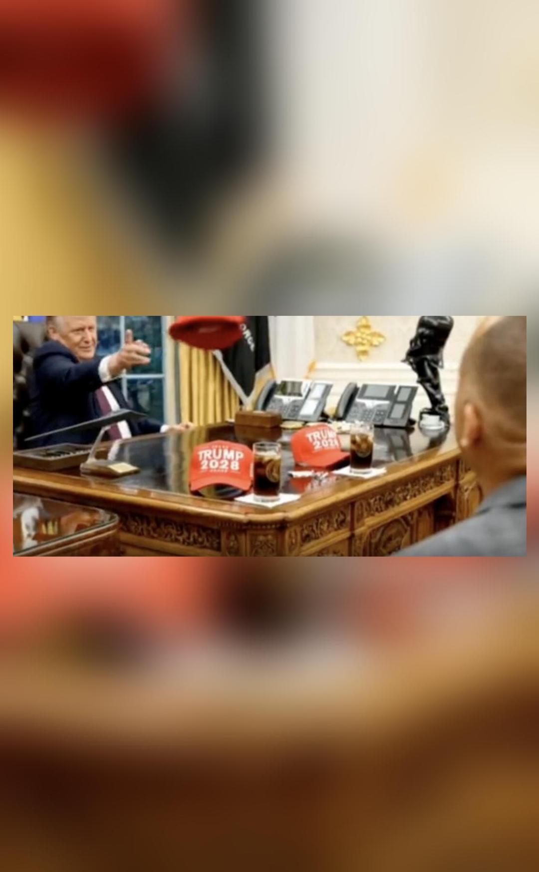 Trump hints at 3rd Prez term, posts AI video of 'Trump 2028' cap | World News | Inshorts